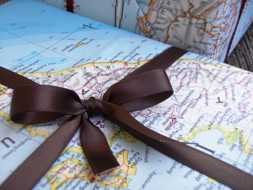 Green Living Tip 24 {Use Maps for Gift Wrapping} – Go Gingham